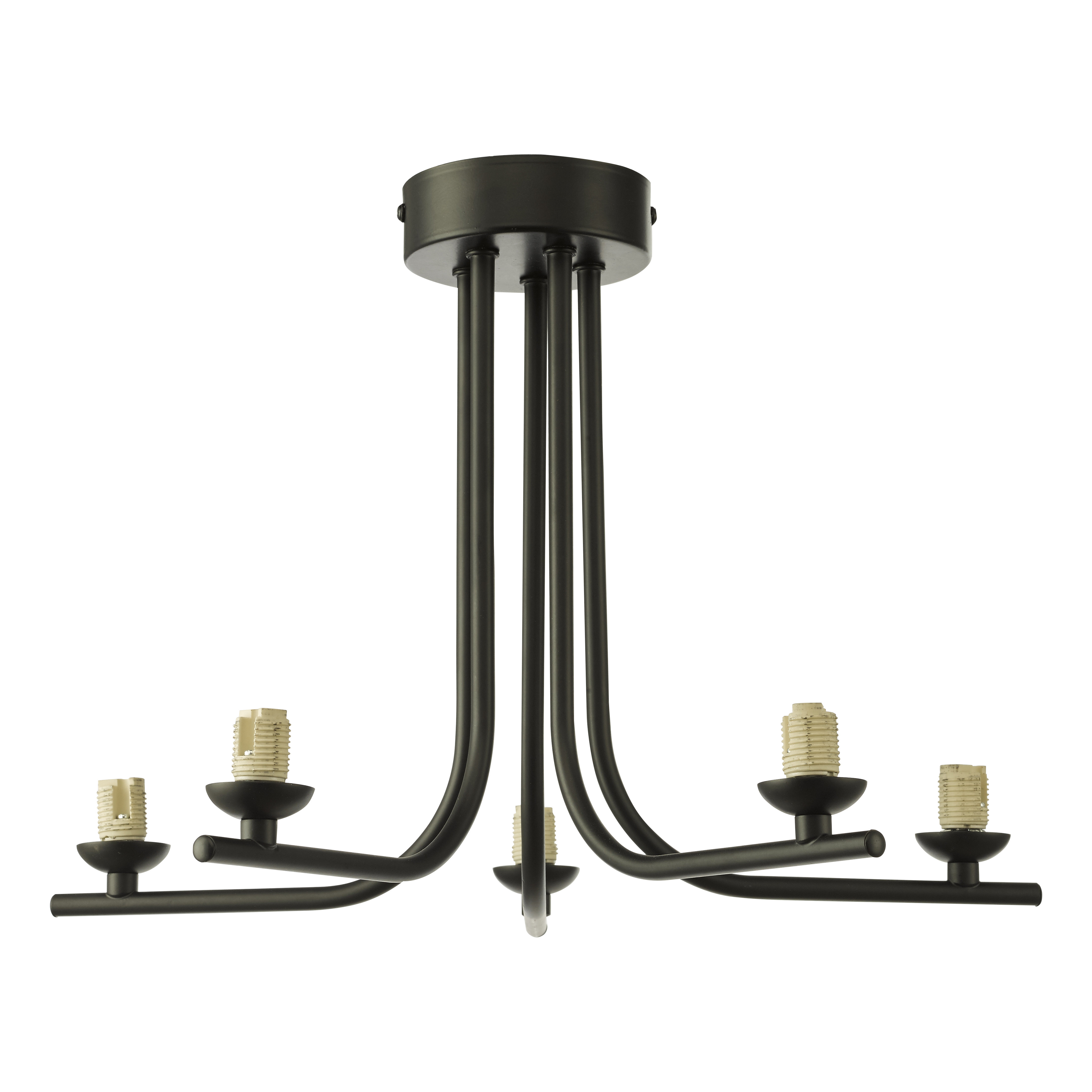 George Oliver CRADDLE 5LT SEMI FLUSH POL CHR FRAME ONLY | Wayfair.co.uk