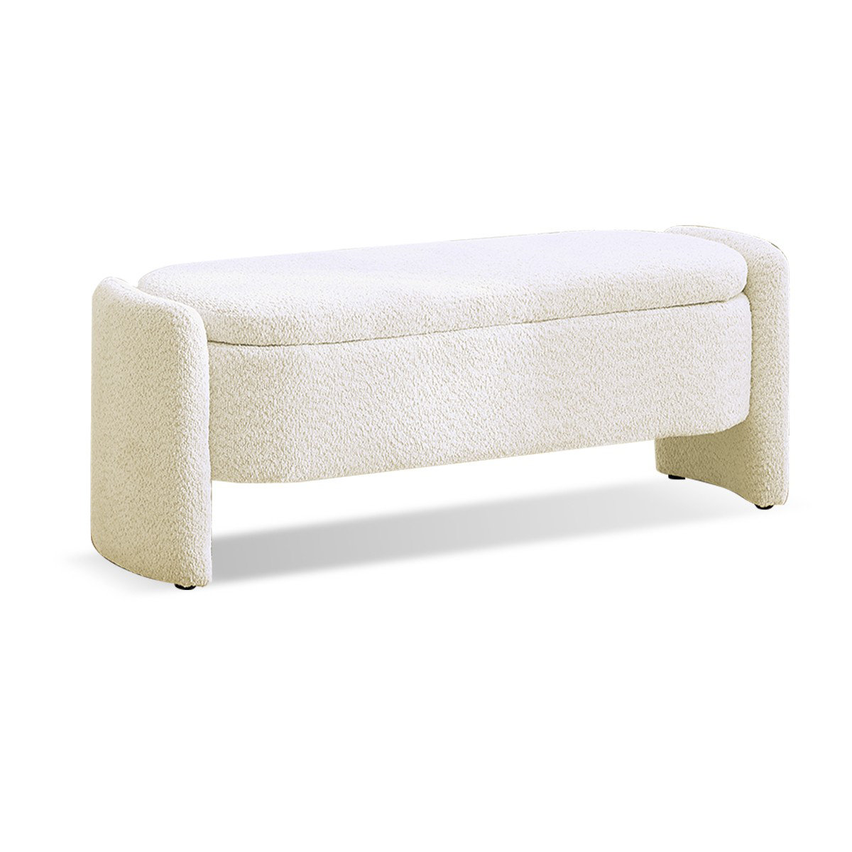 Orren Ellis White Solid wood + 100% Polyester Bench | Wayfair
