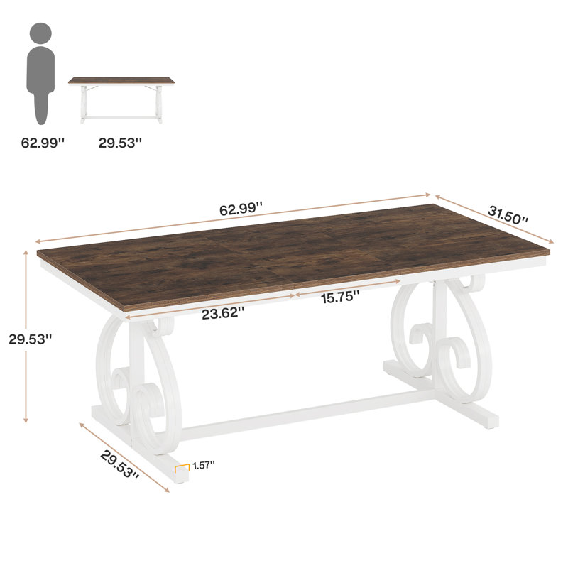 Ophelia & Co. 63-Inch Executive Desk | Wayfair