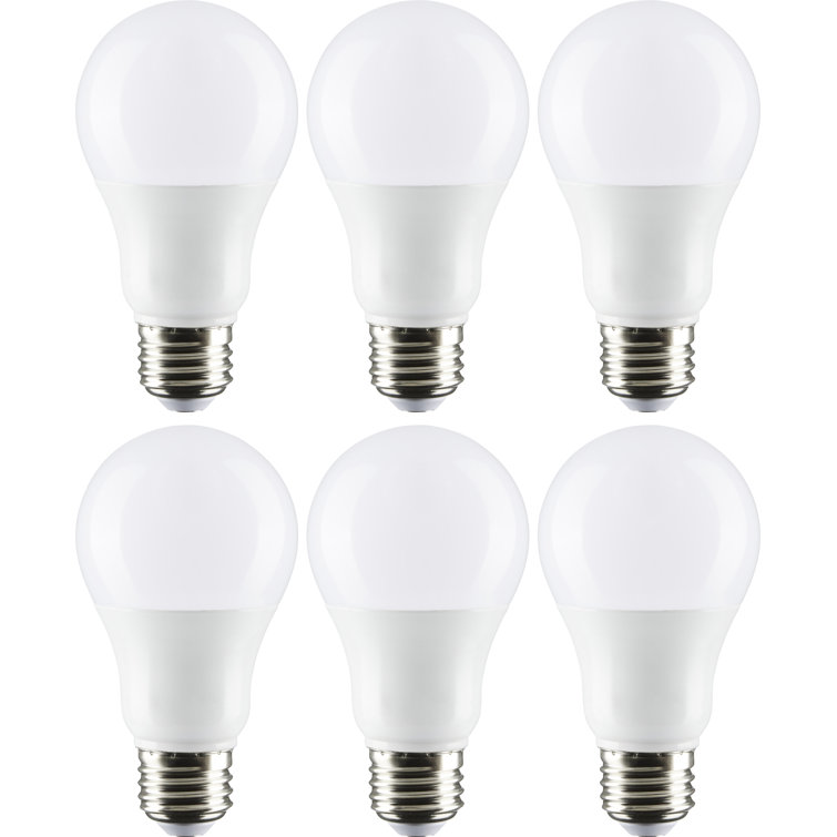 Satco 60 Watt Equivalent A19 E26/Medium (Standard) Dimmable 3000K LED ...