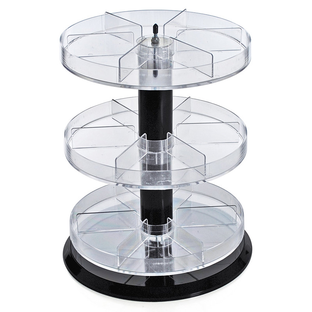 Azar Displays Three Tier Revolving Display 13.5"H x 11"Dia. - 18 ...