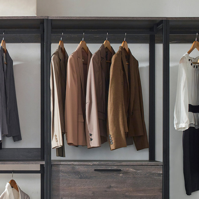 17 Stories Monica 143" W Closet System Walk-In Sets & Reviews | Wayfair