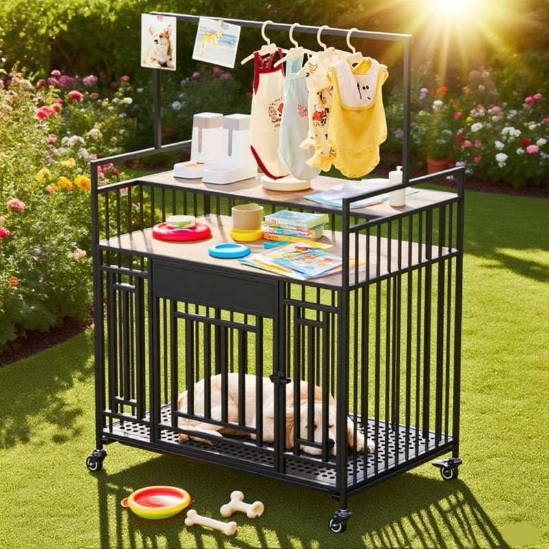 Tucker Murphy Pet™ Stylish 3-in-1 Rolling Dog Crate Furniture - Wayfair ...