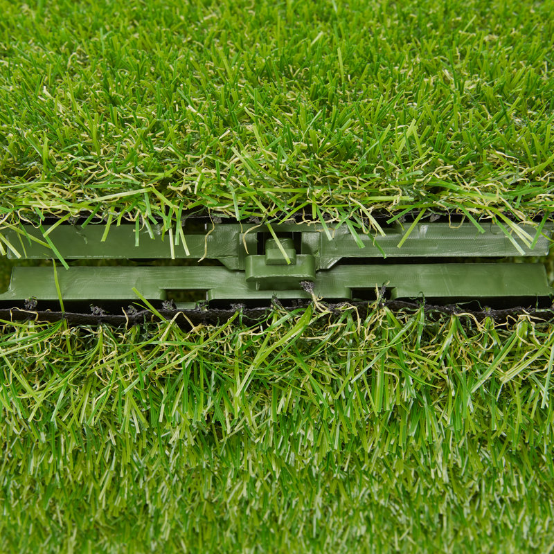 Ottomanson Evergreen Artificial Interlocking Turf & Reviews | Wayfair