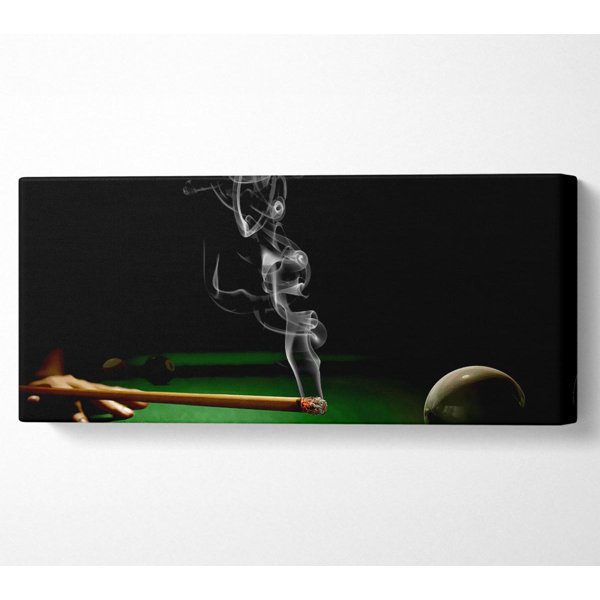 Ebern Designs Smoking Cue - Wrapped Canvas Panoramic Print | Wayfair.co.uk