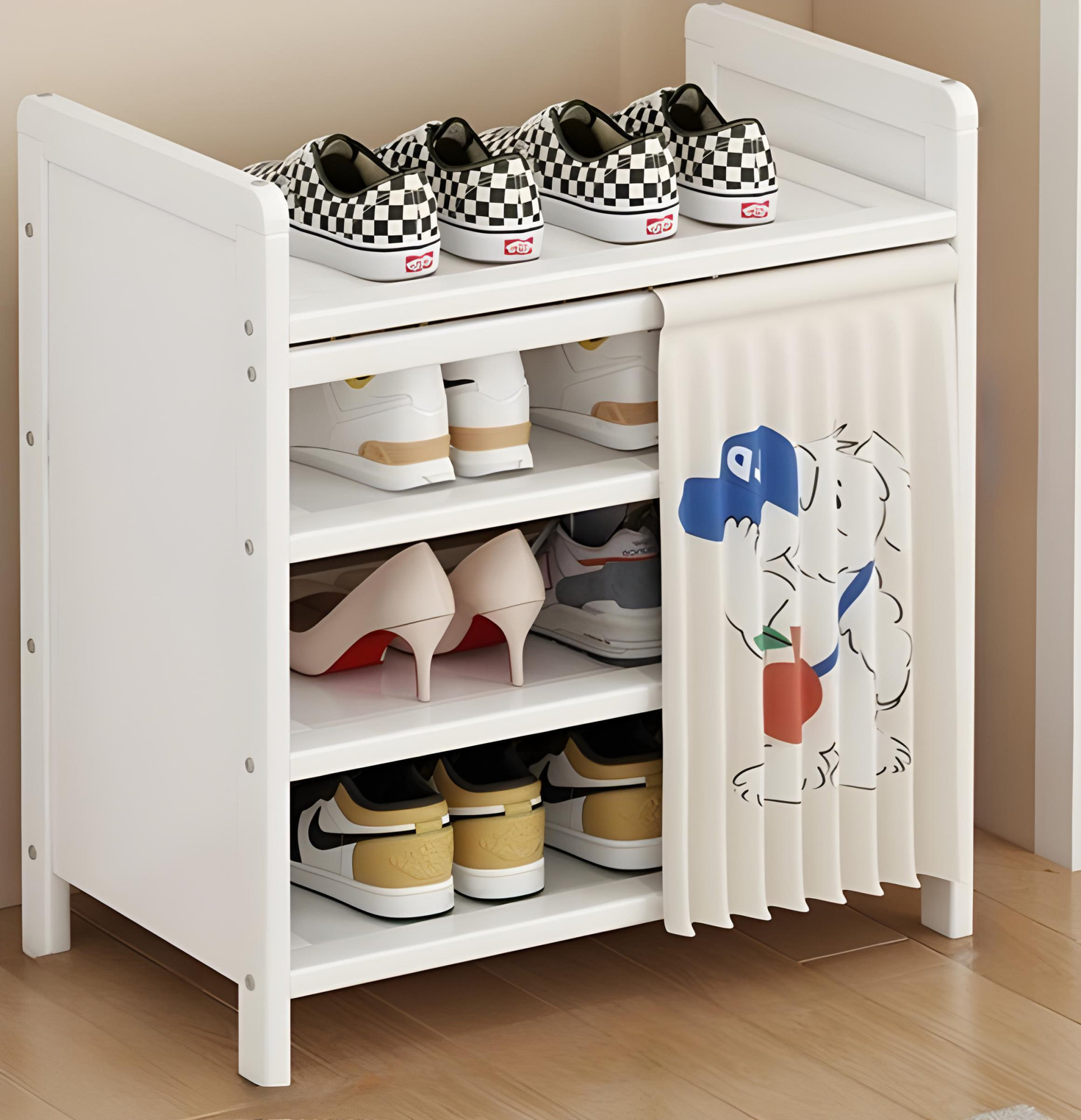 Foundry Select Easy Installation Free Folding Shoe Rack For Home Use ...