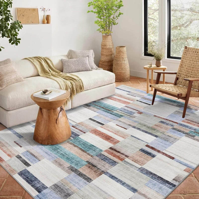 Orren Ellis Living Room Abstract Geometric Area Rugs | Wayfair