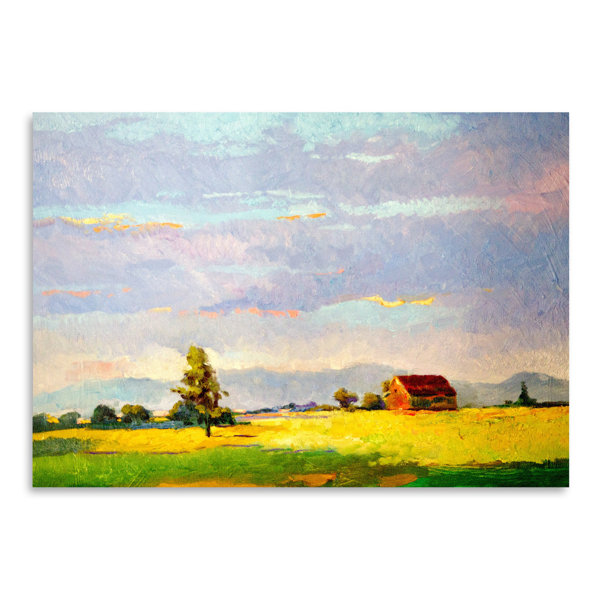 Brambly Cottage American Farm Landscape Early Evening by Suren ...