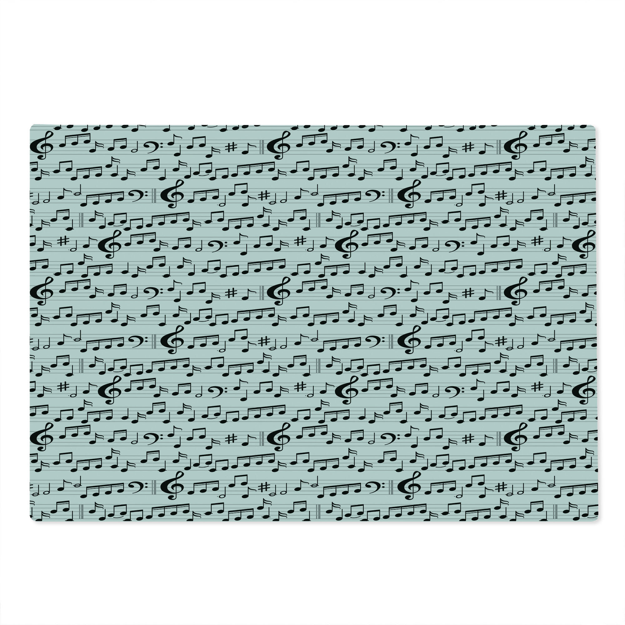 Ambesonne Music Cutting Board Large Size Abstract Clef Sheet Black ...