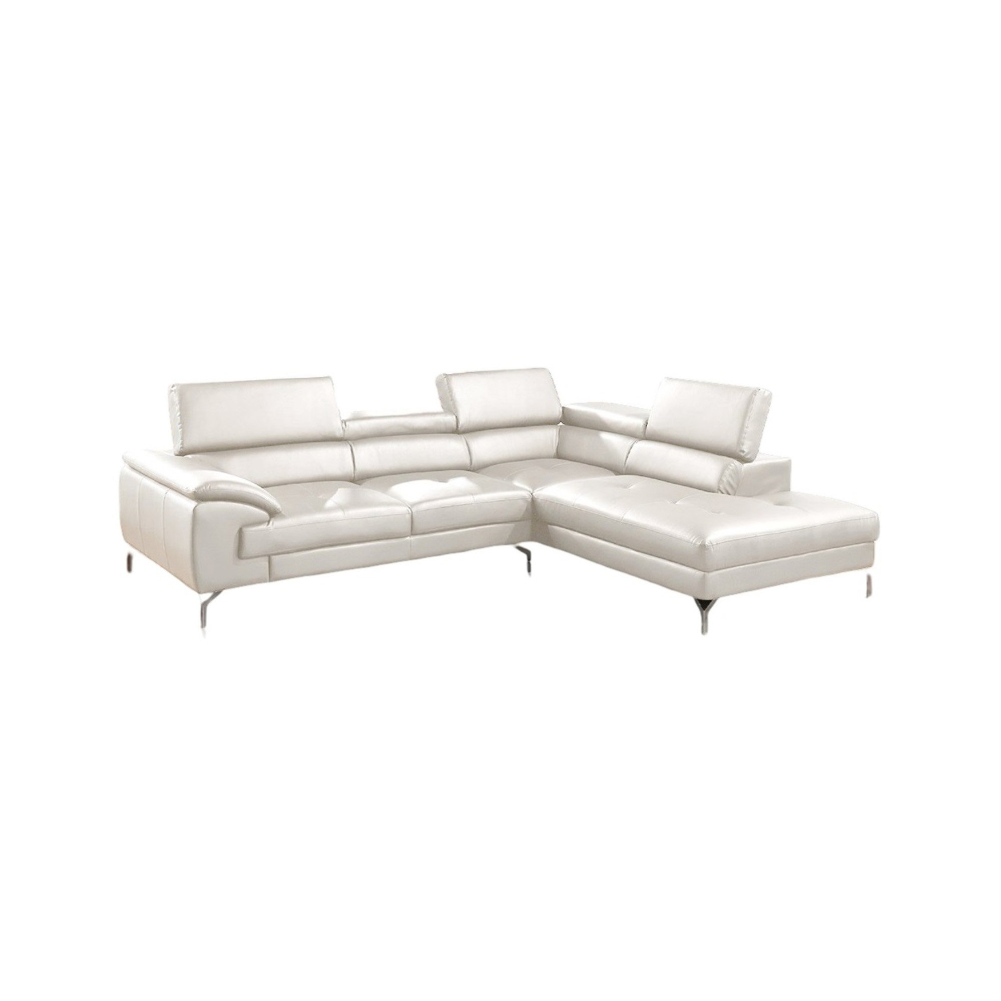 Orren Ellis Sectional Couch 2pc Set Living Room Furniture Faux Leather ...