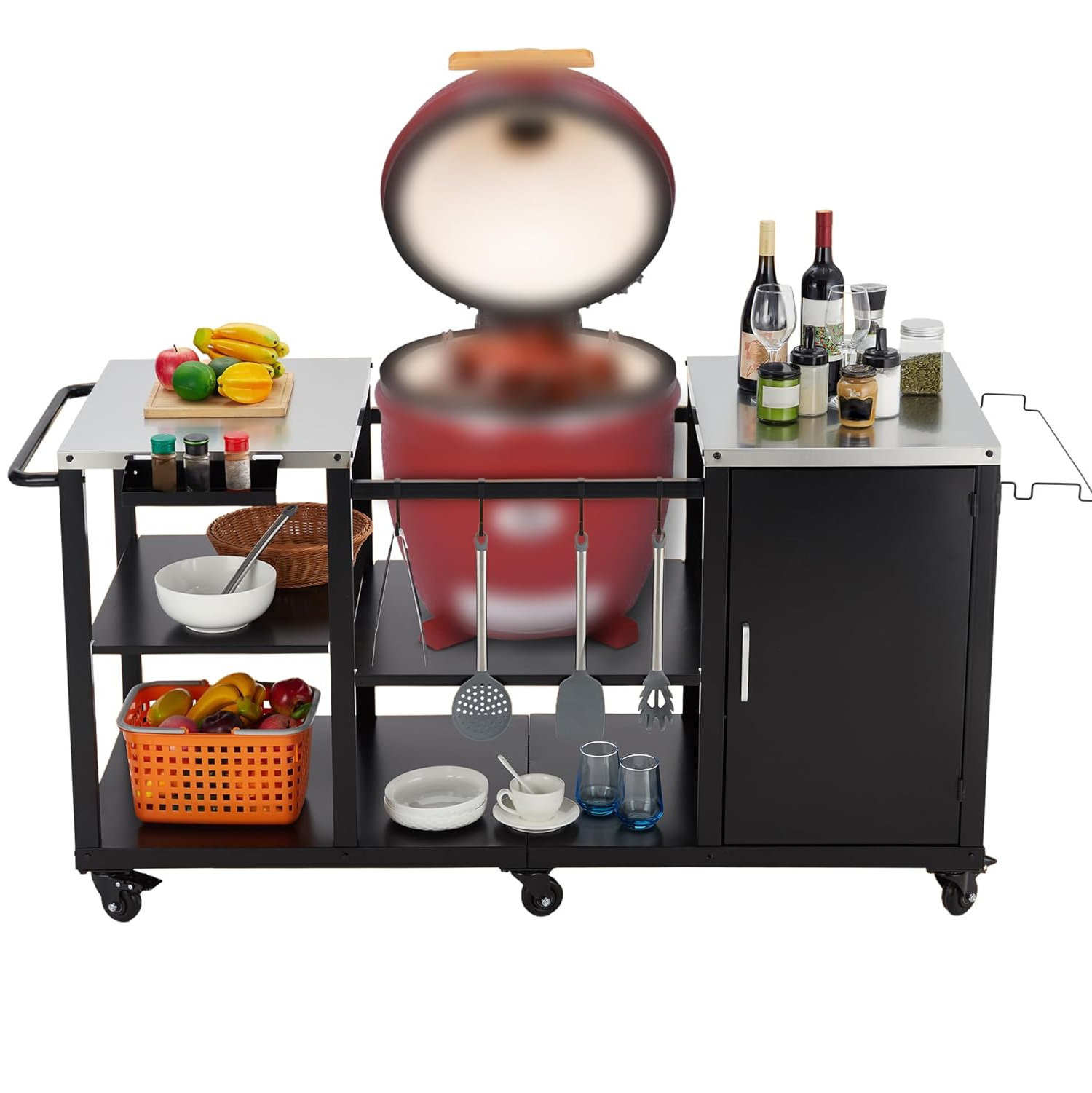 Mint Pantry Grill Table For Egg Style Kamado Griller, Heavy Duty ...