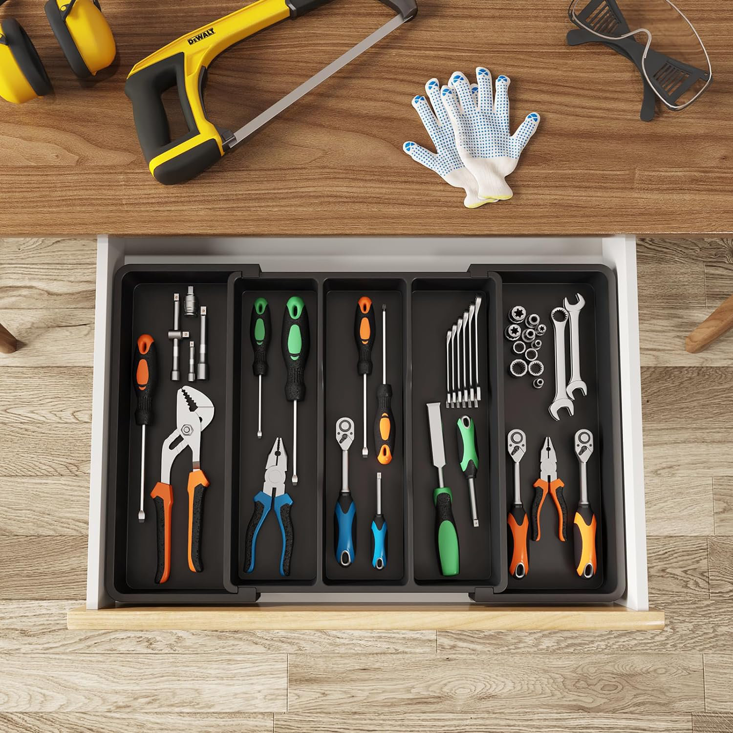 Hokku Designs Utensil Organizer for Kitchen Drawers, Expandable Cooking ...