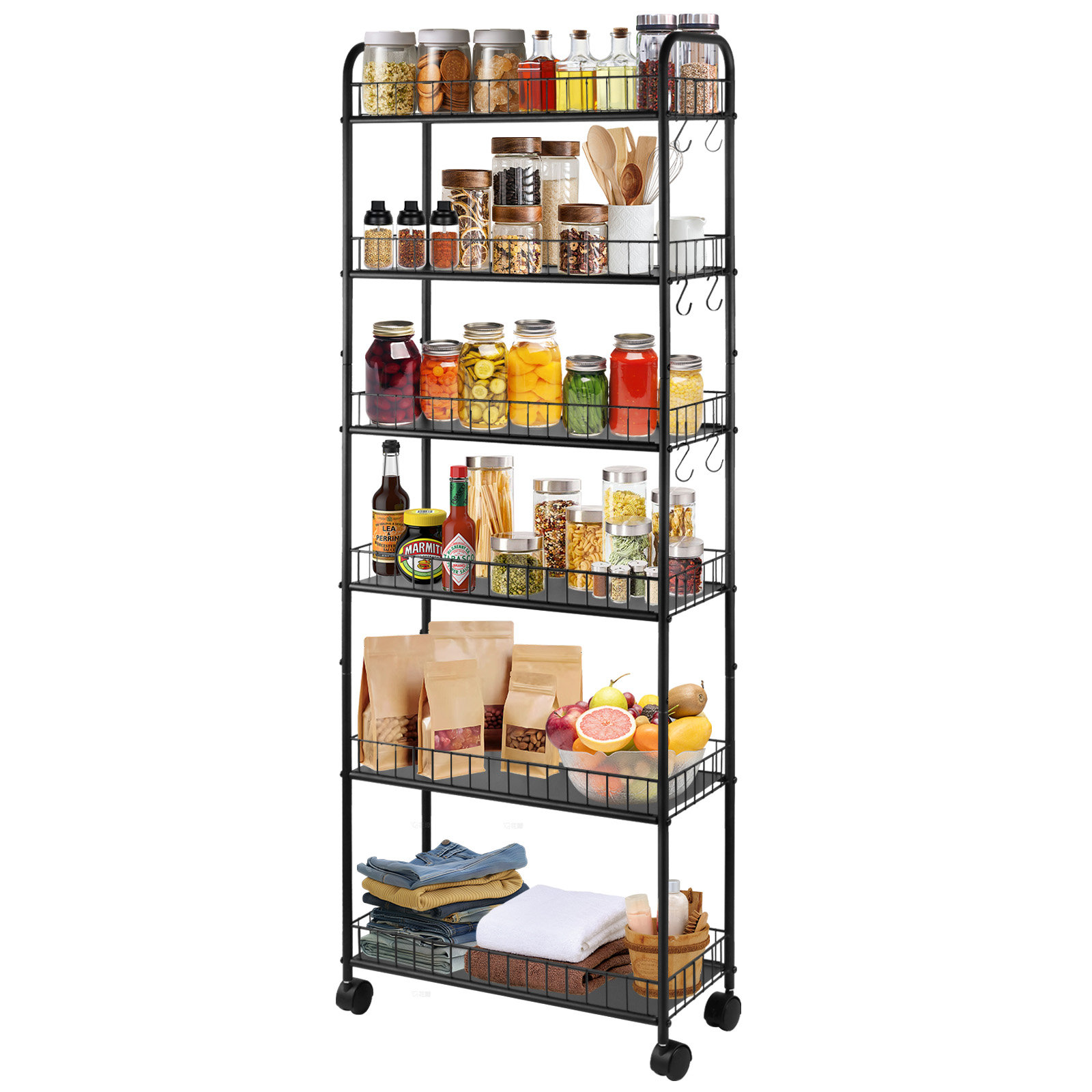 Ebern Designs 6 Tier Slim Storage Cart | Wayfair