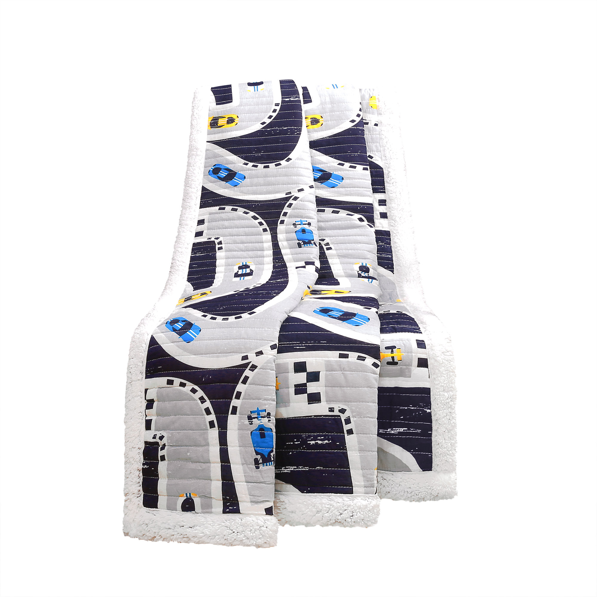 Lush Car Tracks Throw - Wayfair Canada