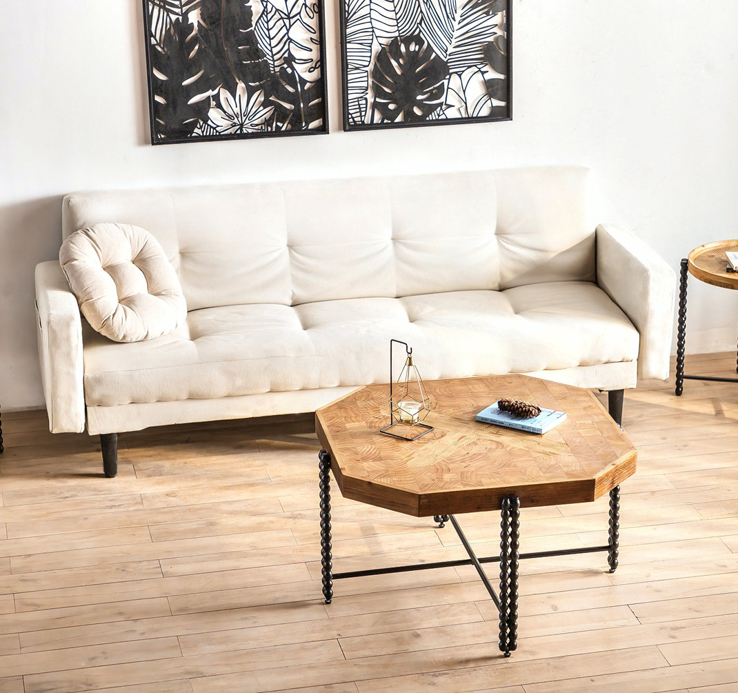Bungalow Rose Quavius Solid Wood Top Single Coffee Table | Wayfair
