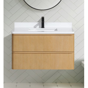 36 Inch Wall Mounted & Floating Bathroom Vanities You'll Love | Wayfair