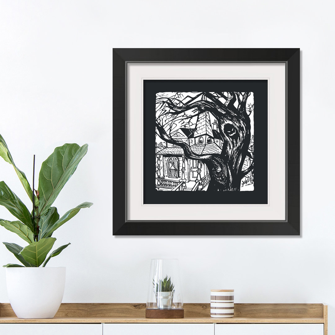 The Holiday Aisle® Haunted House - Picture Frame Graphic Art | Wayfair
