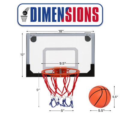 MoNiBloom Mini Basketball Hoop, Indoor Over the Door Mini Hoop and ...