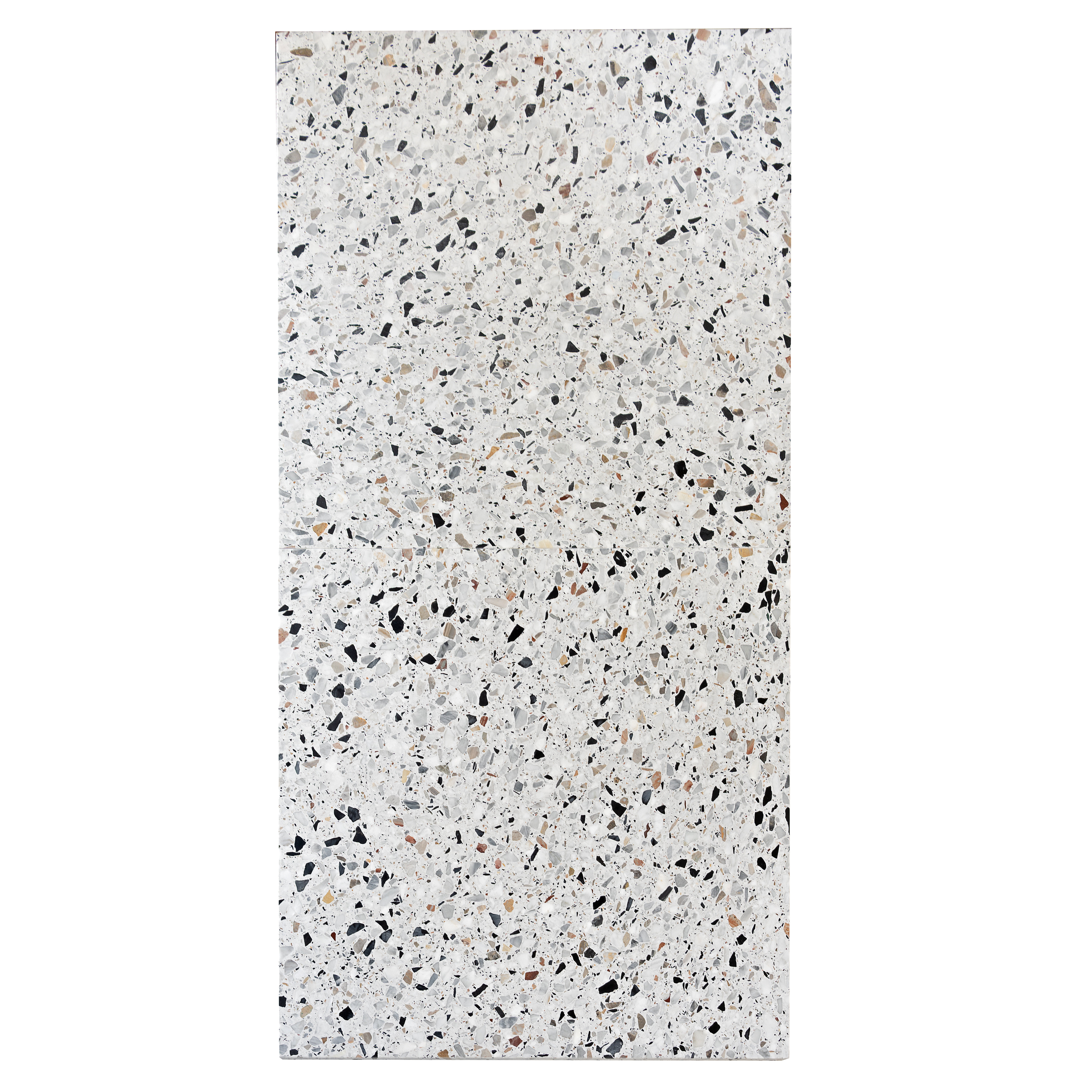 Apollo Tile Terraforma 24x24 in. White Honed Terrazzo Large Wall and ...