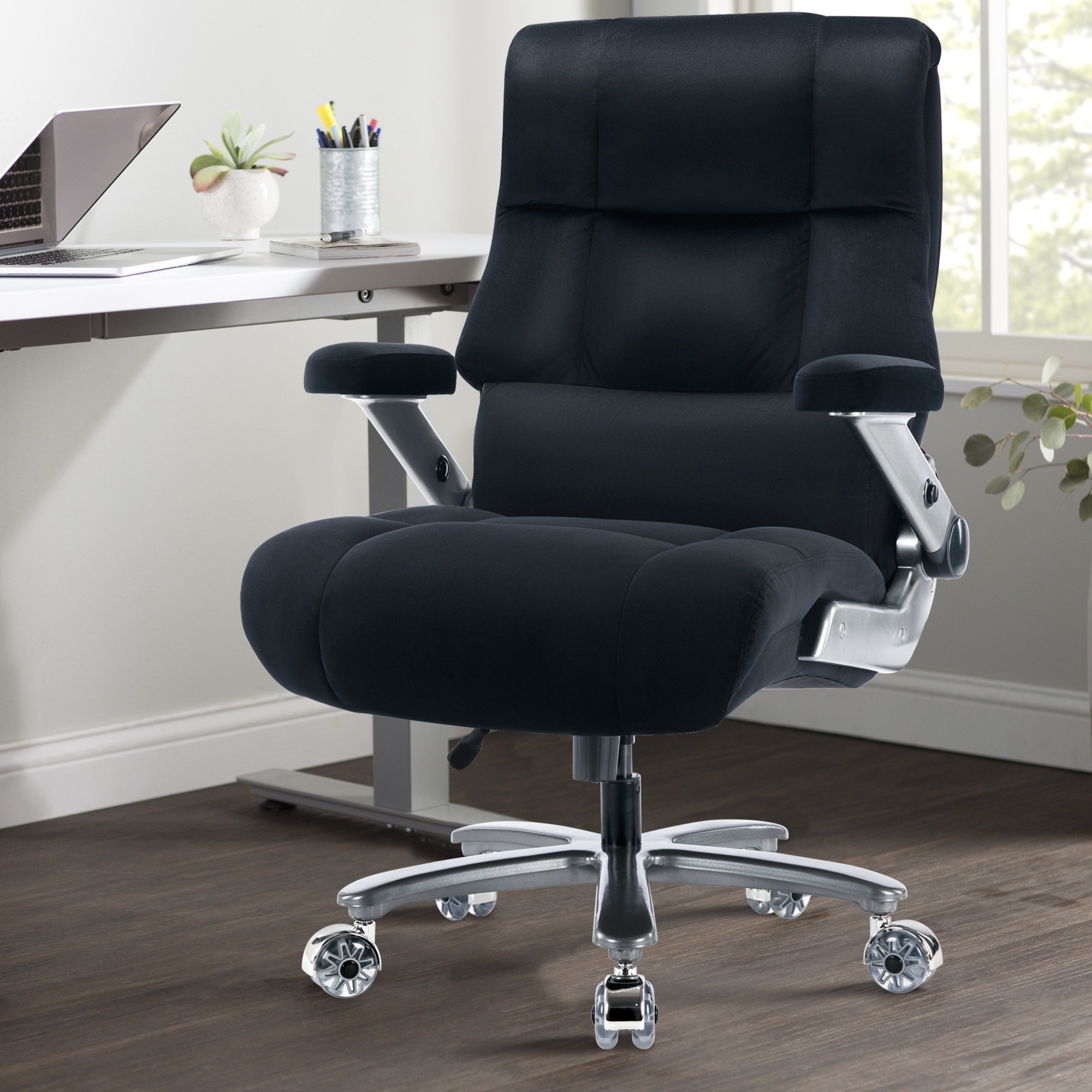 Latitude Run® Saterfiel 500lbs Big and Tall Fabric Office Chair ...