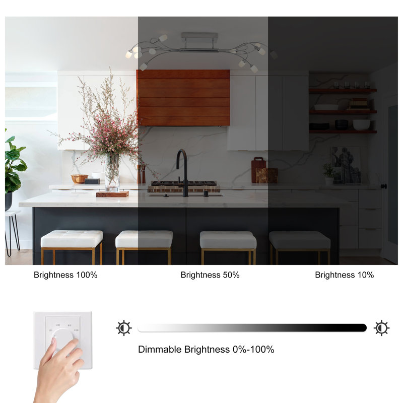 Blue Elephant 12-Light 110cm LED Integrated Flush Mount | Wayfair.co.uk