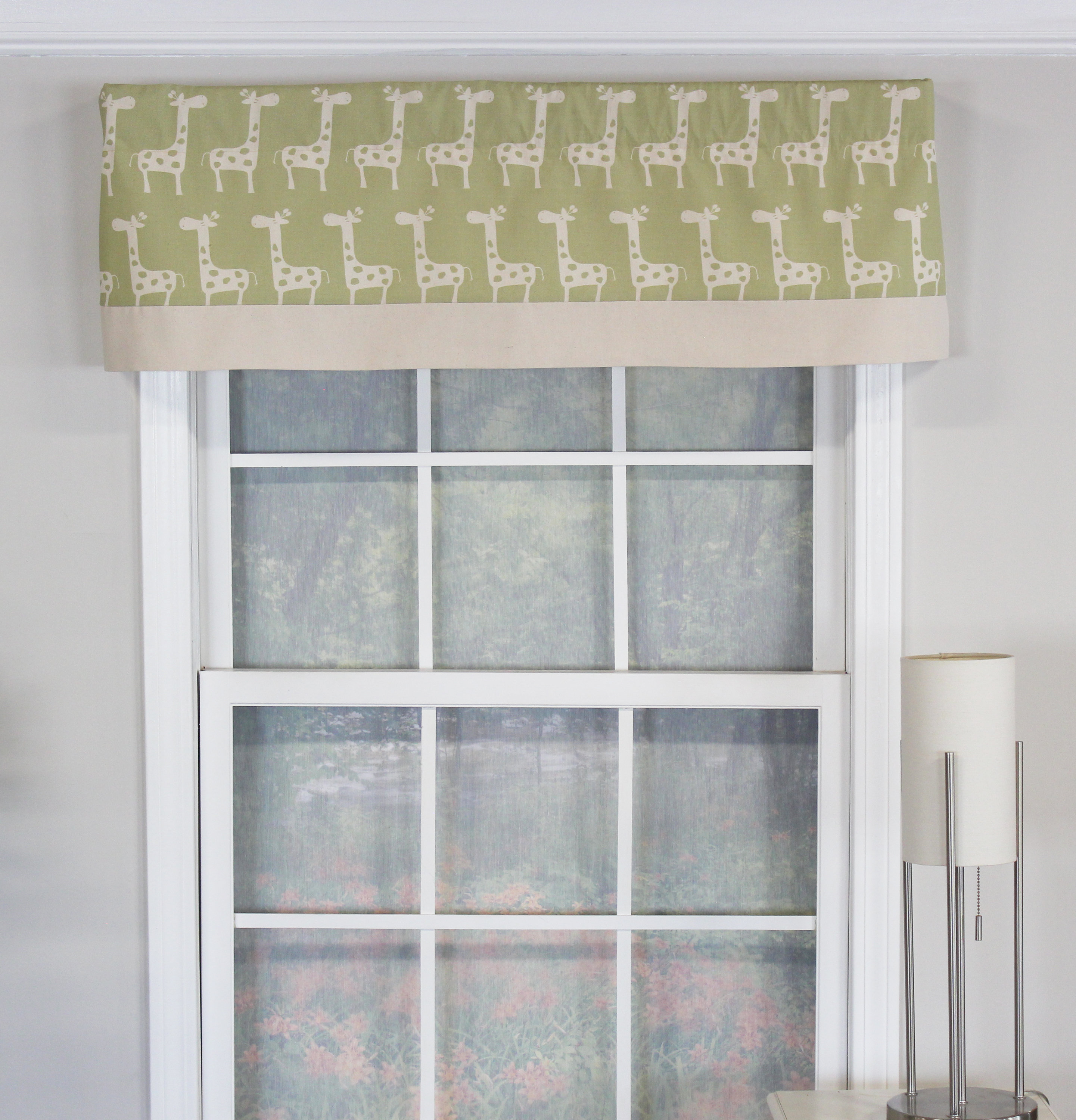 RLF Home Giraffe Banded Valance Fern | Wayfair
