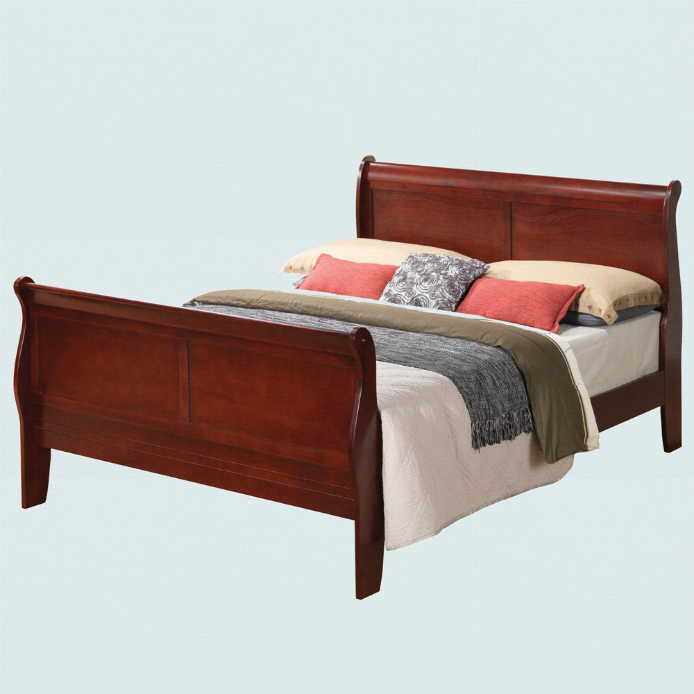 SEIBAIHO Elegant Cherry Queen Bed Frame | Wayfair