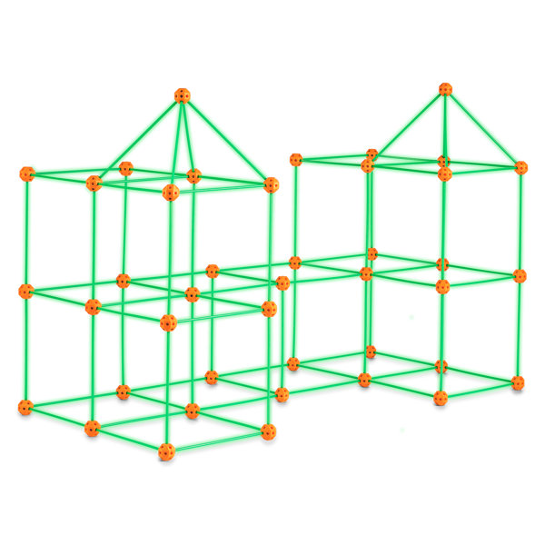 VEVOR Tent Fort Building Kit for Kids STEM Construction Toy Set Castle ...