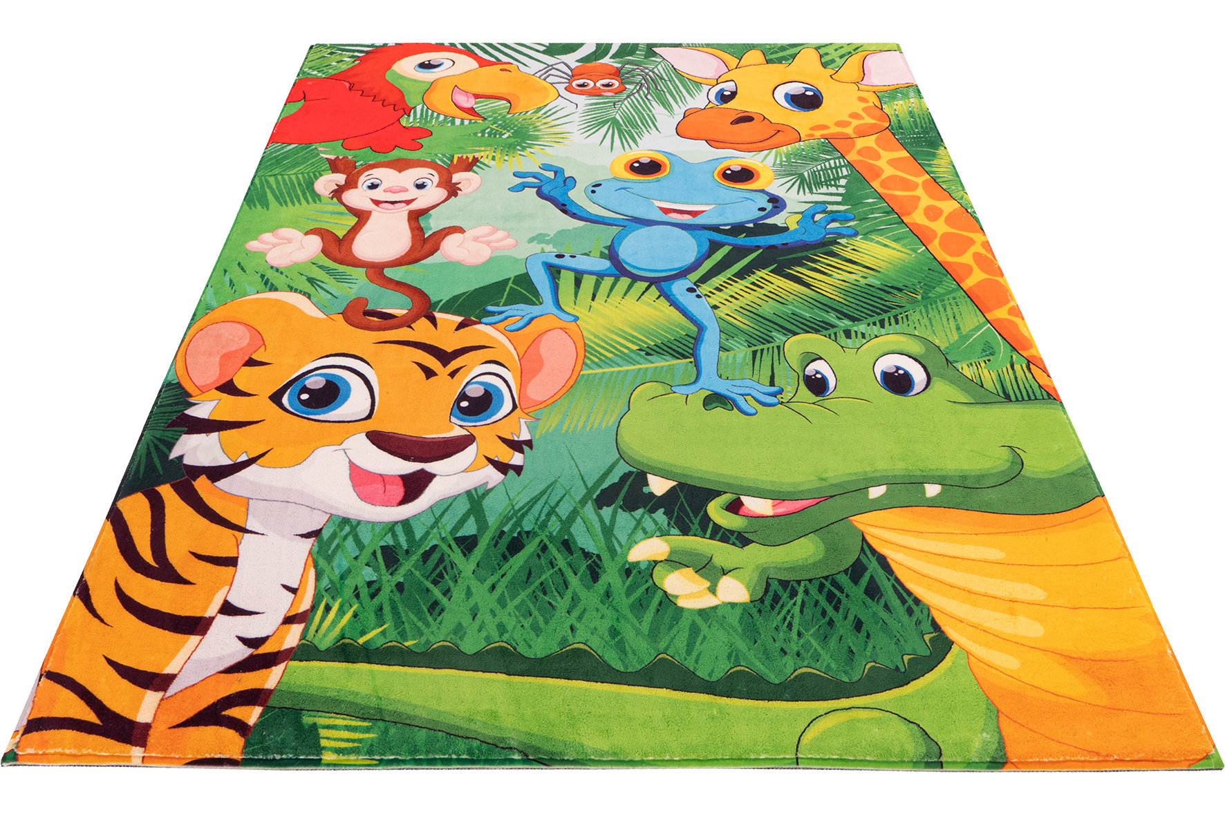 Zoomie Kids Juno Uni Hand-tufted Hand Tufted Jungle Area Rug | Wayfair ...
