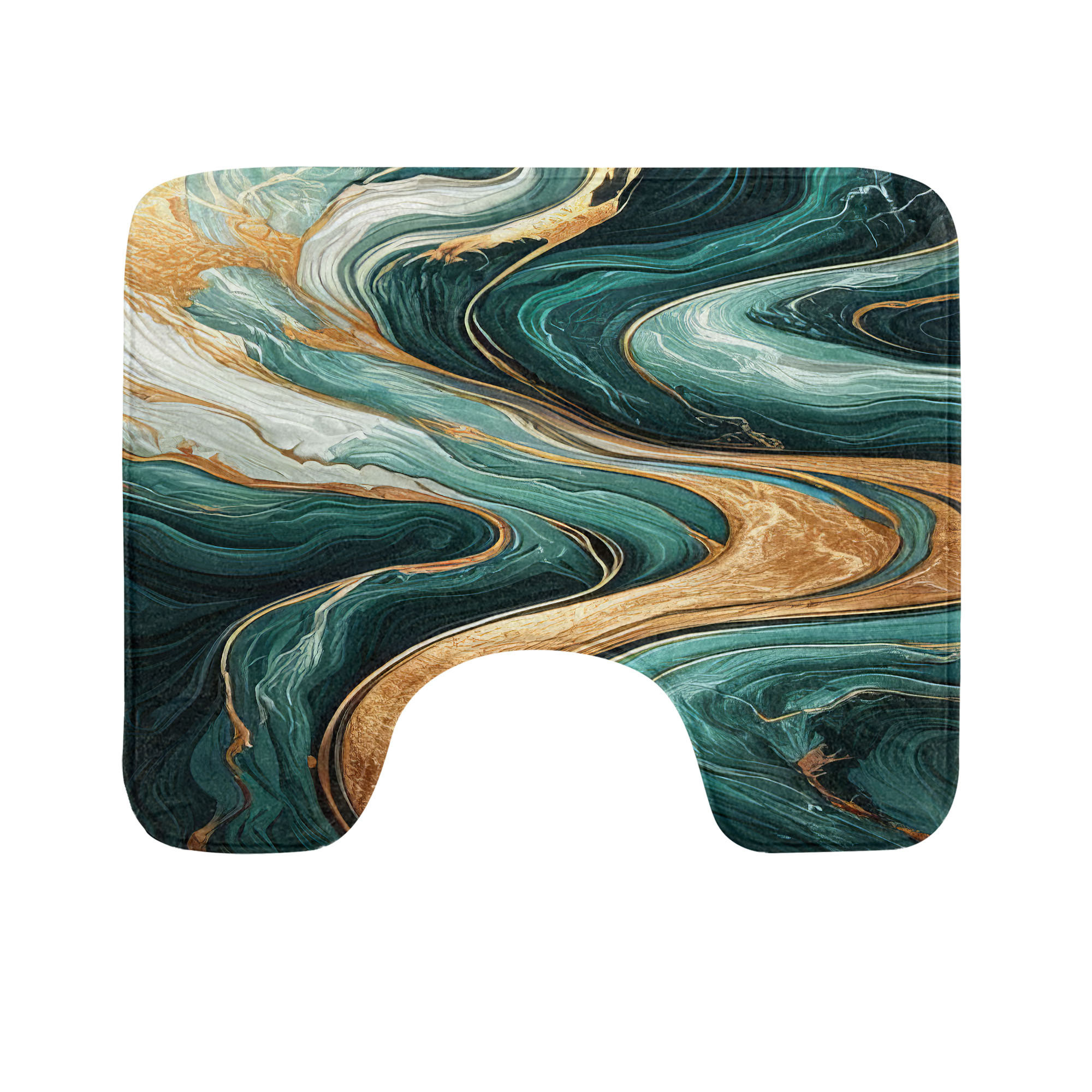 Wrought Studio™ Abstract Mystery Toilet Mat U-Shape Bathroom Rug 20 ...