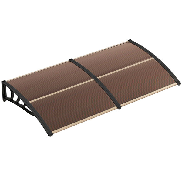 Costway 80'' W x 40'' D Coffee Cover Retraction Window Awning & Reviews ...