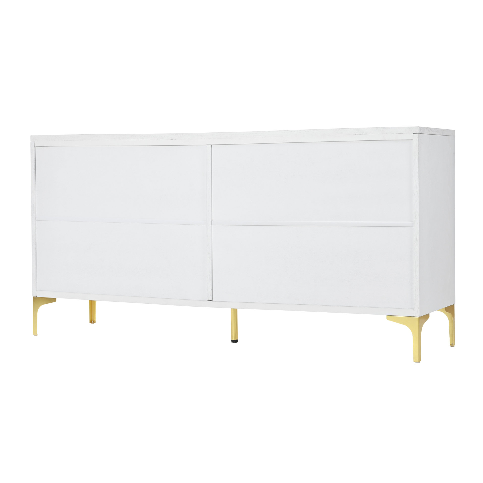 Mercer41 Creative Carved 4-Door Sideboard Handleless Press-To-Open ...