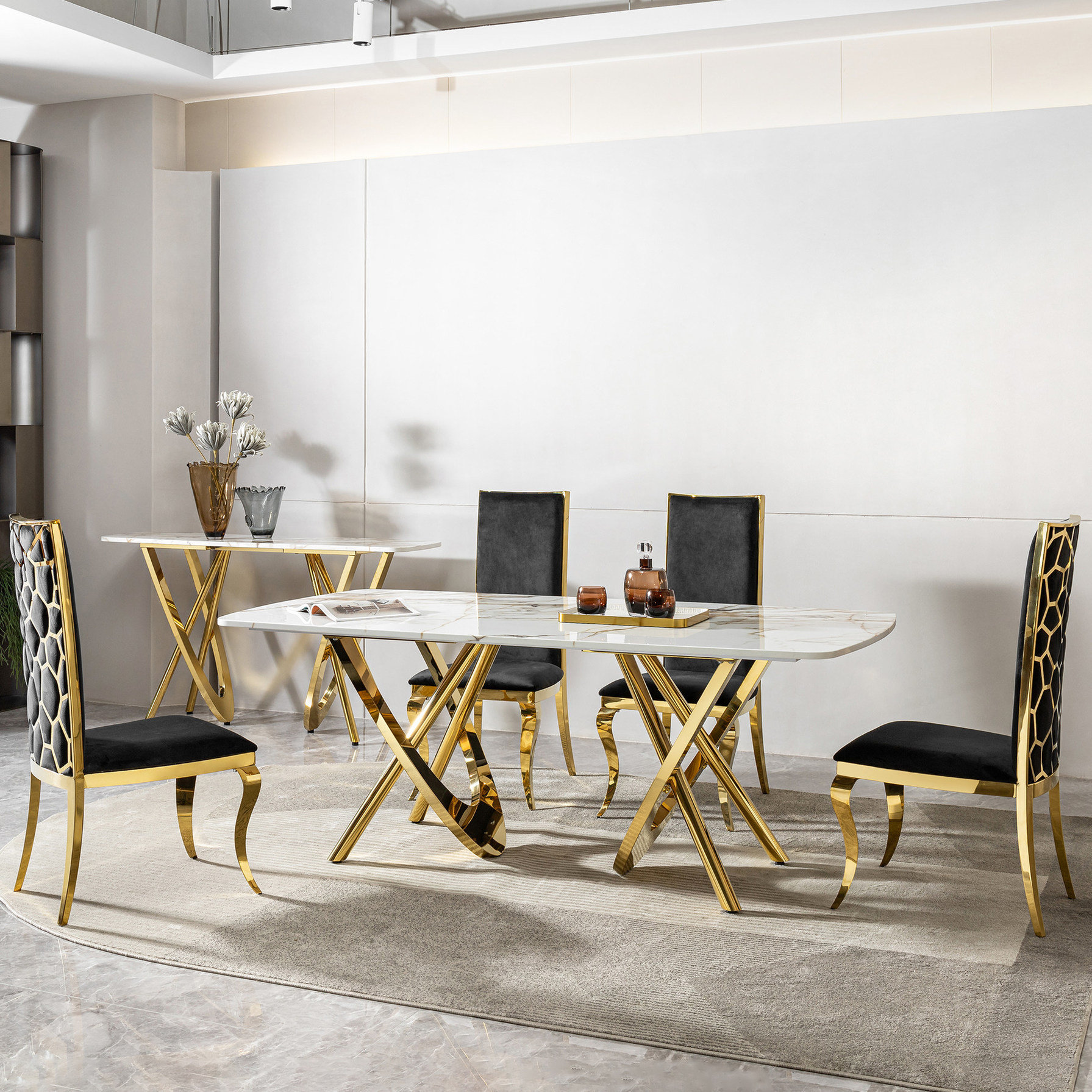 Rosdorf Park 6 tables de salle à manger pour la décoration intérieure, table rectangulaire en ...