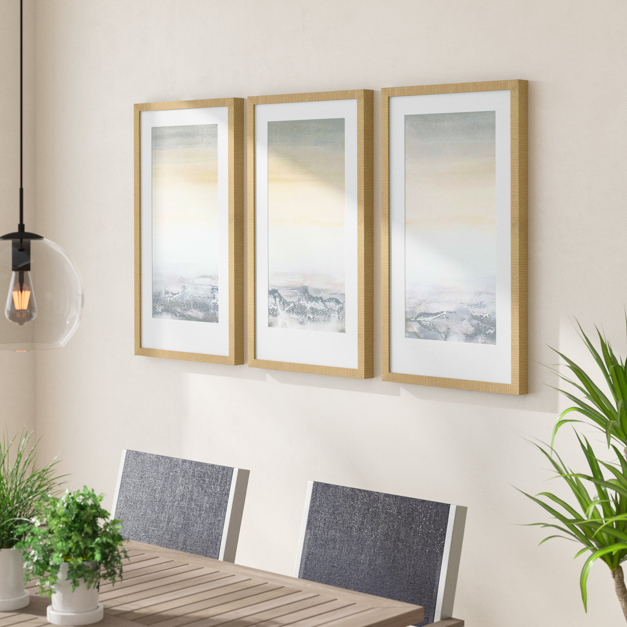 Brayden Studio 'Sable Island' 3 Piece Framed Painting Print Set ...