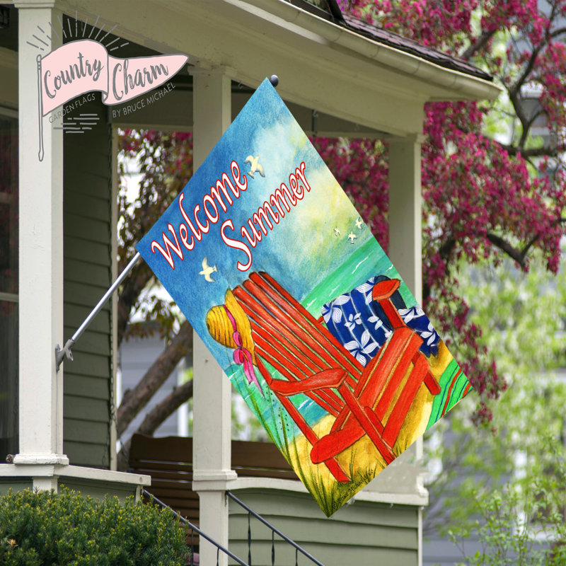 Country Charm Garden Flags Beach Chair 2-sided 28 X40 Inch House Flag ...