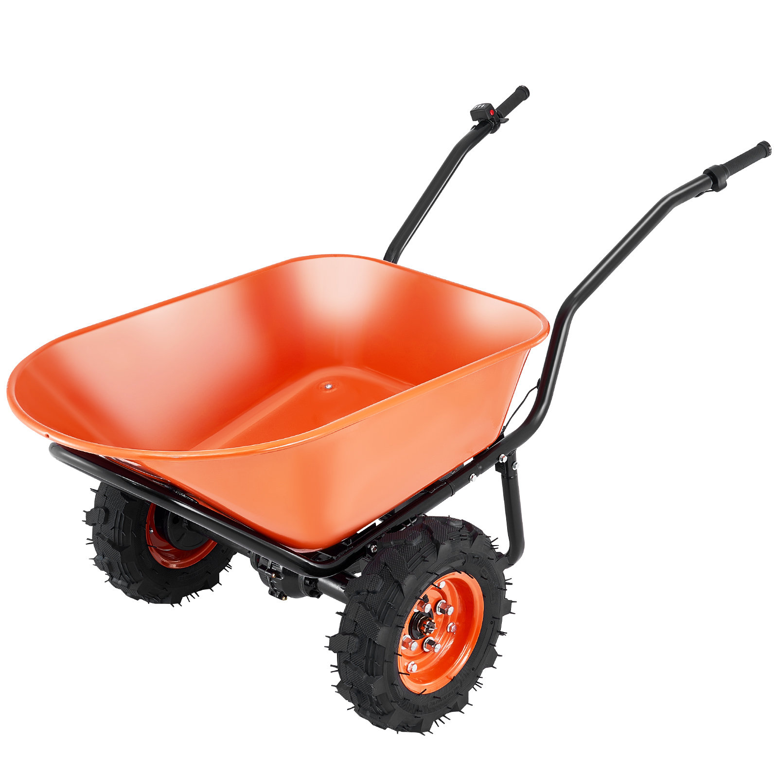 VEVOR Electric Wheelbarrow Cart One Wheel 7 Cu Ft Powered Dump Cart 573 ...