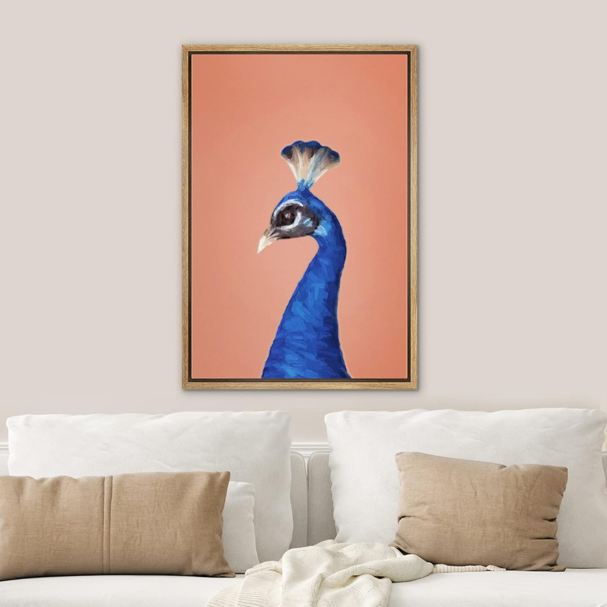 IDEA4WALL Bright Preppy Animals IDEA4WALL Framed Canvas Print Wall Art ...