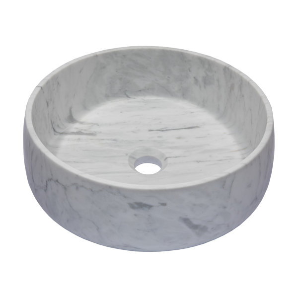 EdenBath Eden Bath 16'' Stone Circular Vessel Bathroom Sink | Wayfair