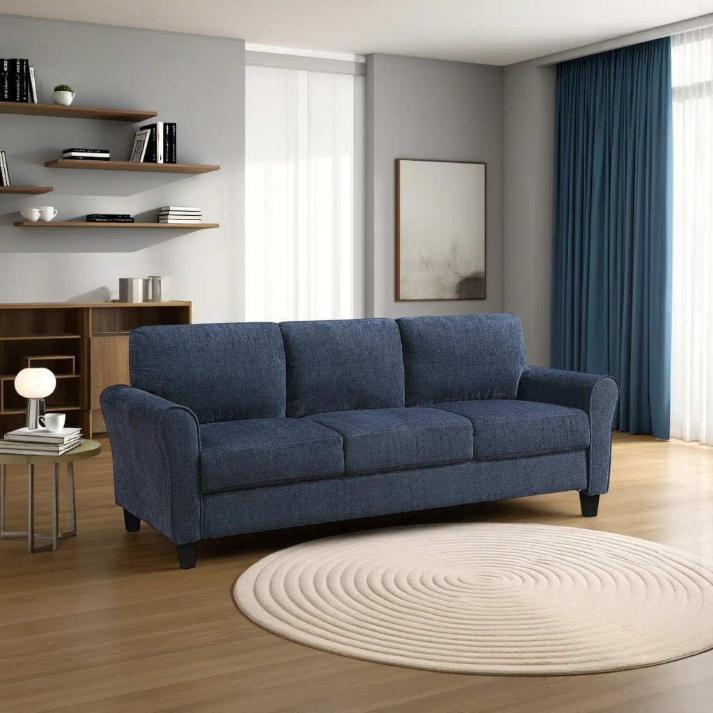 Winston Porter Luling 80.5" Modern & Contemporary Sofa - Chenille Sofa ...