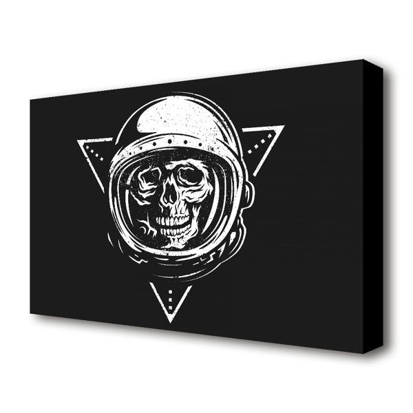 East Urban Home Spaceman Skull - Wrapped Canvas Art Prints | Wayfair.co.uk