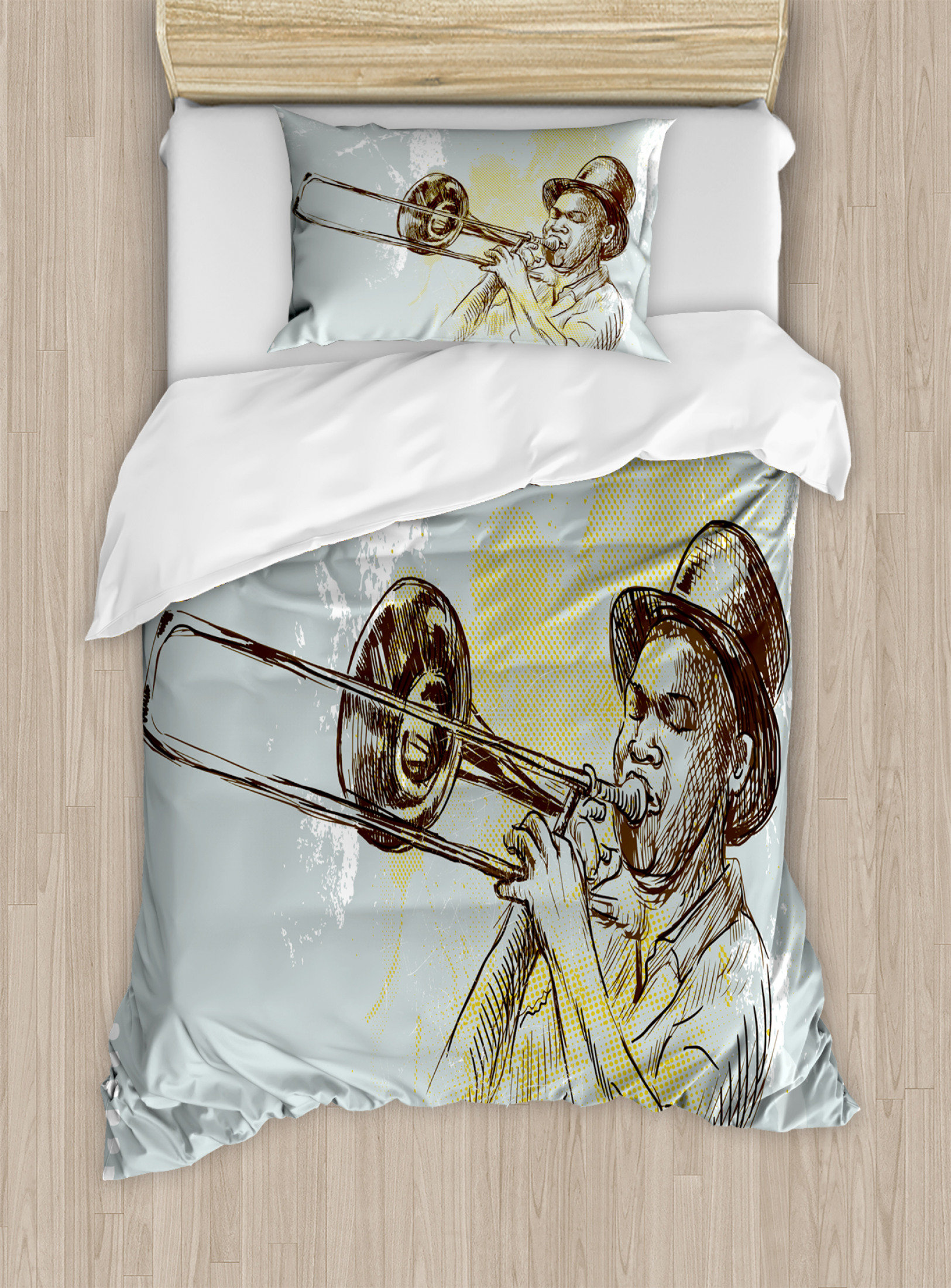 Ambesonne Jazz Music Duvet Cover Set | Wayfair