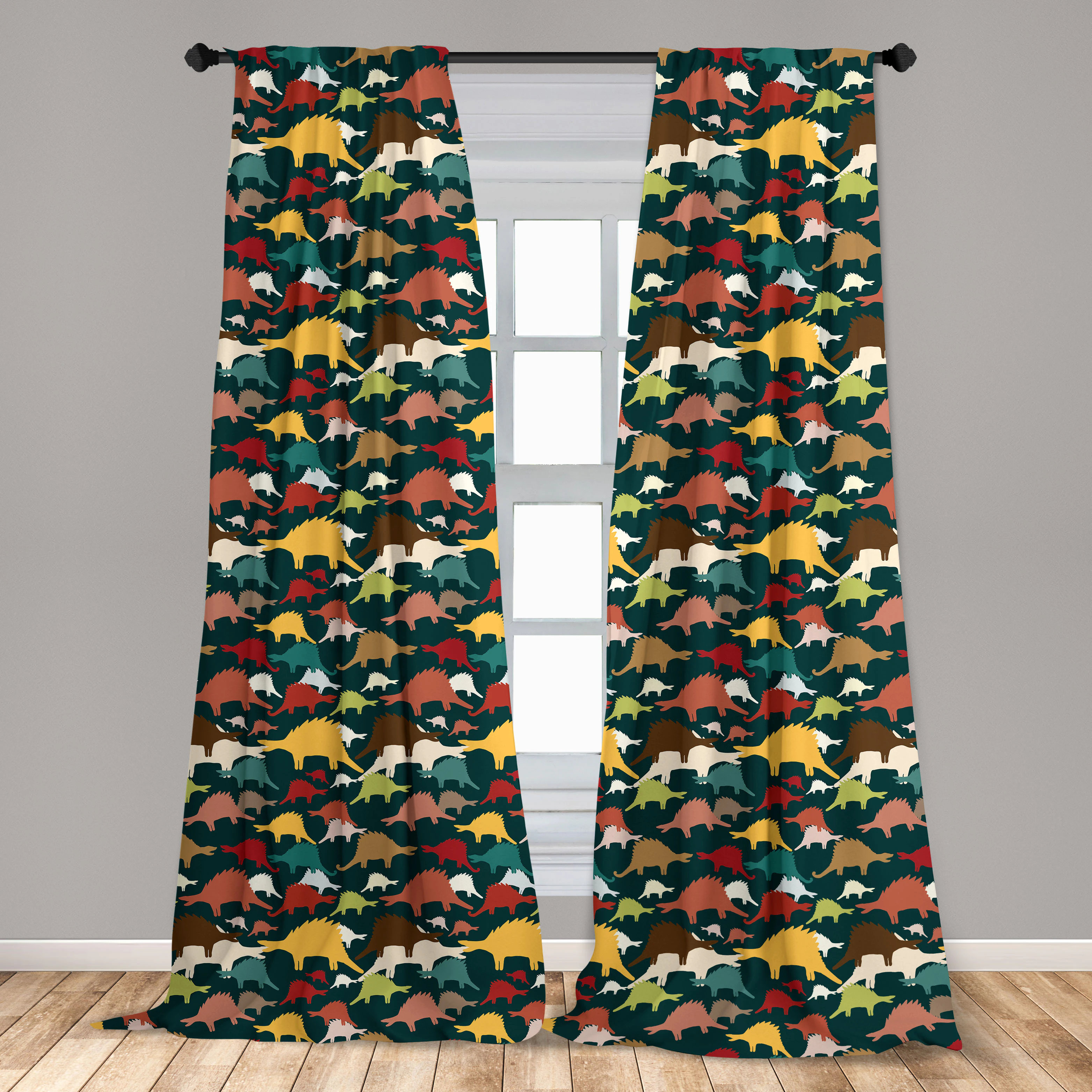 Ambesonne Velociraptor Semi-Sheer Rod Pocket Sliding Panel | Wayfair