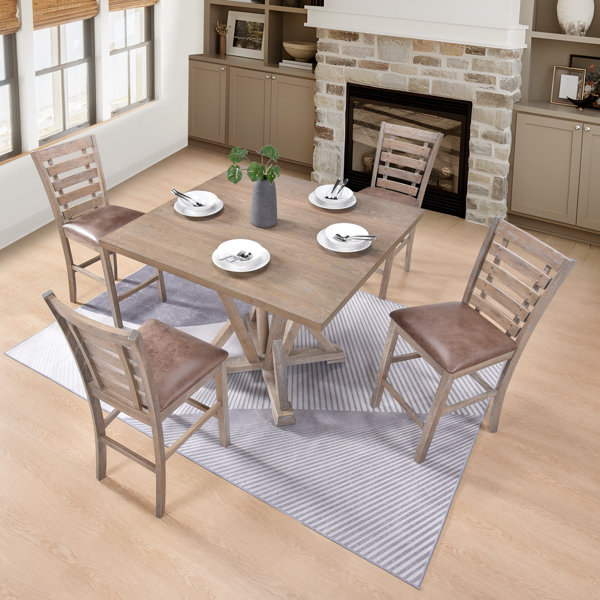 Red Barrel Studio® 5pcs Set Counter Table Set Square Counter Table ...