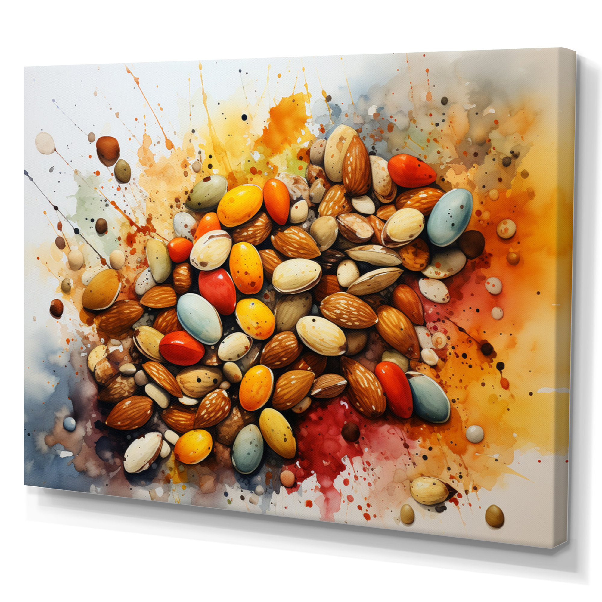 Latitude Run® Red Nuts Explosion On Canvas Print | Wayfair