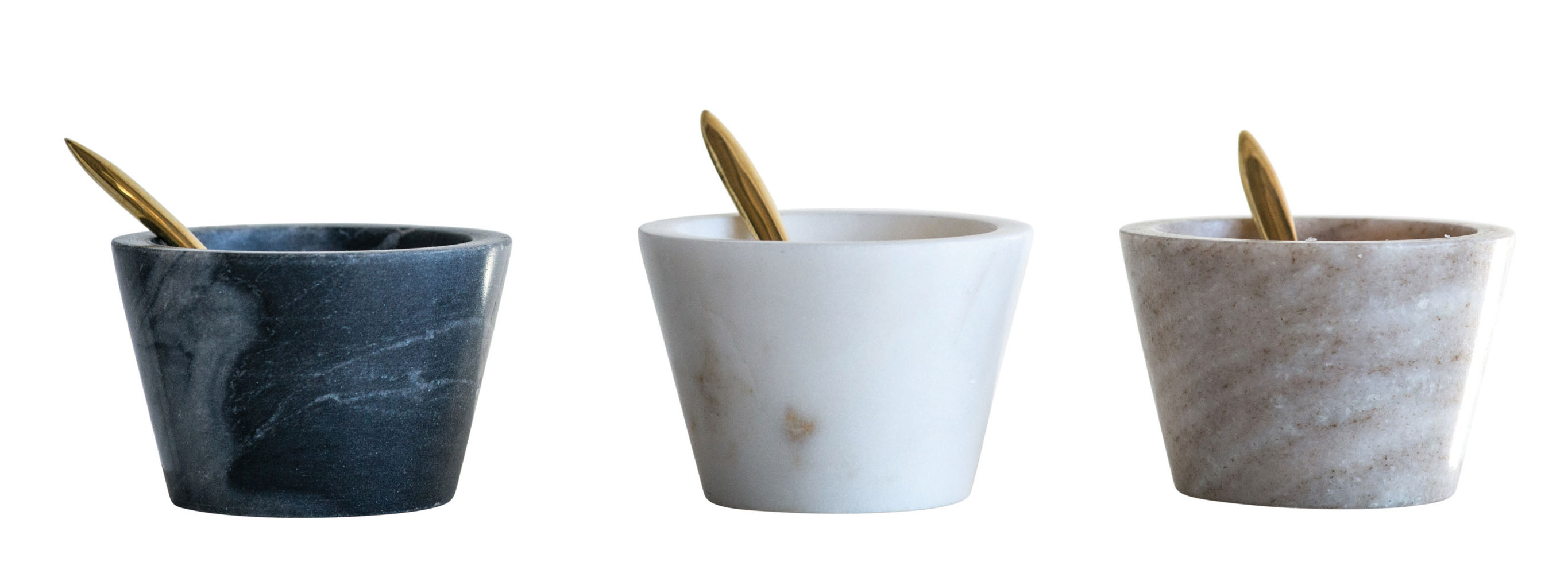 Birch Lane™ Mavis Marble Pinch Pots 2-in-1 Salt and Pepper Combination ...