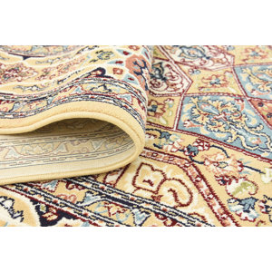 Astoria Grand Jackson Oriental Beige/Burgundy Area Rug & Reviews | Wayfair