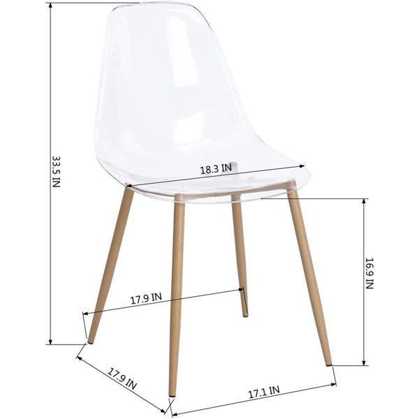 Corrigan Studio® Acrylic Chairs Clear Dining Chairs With Crystal ...
