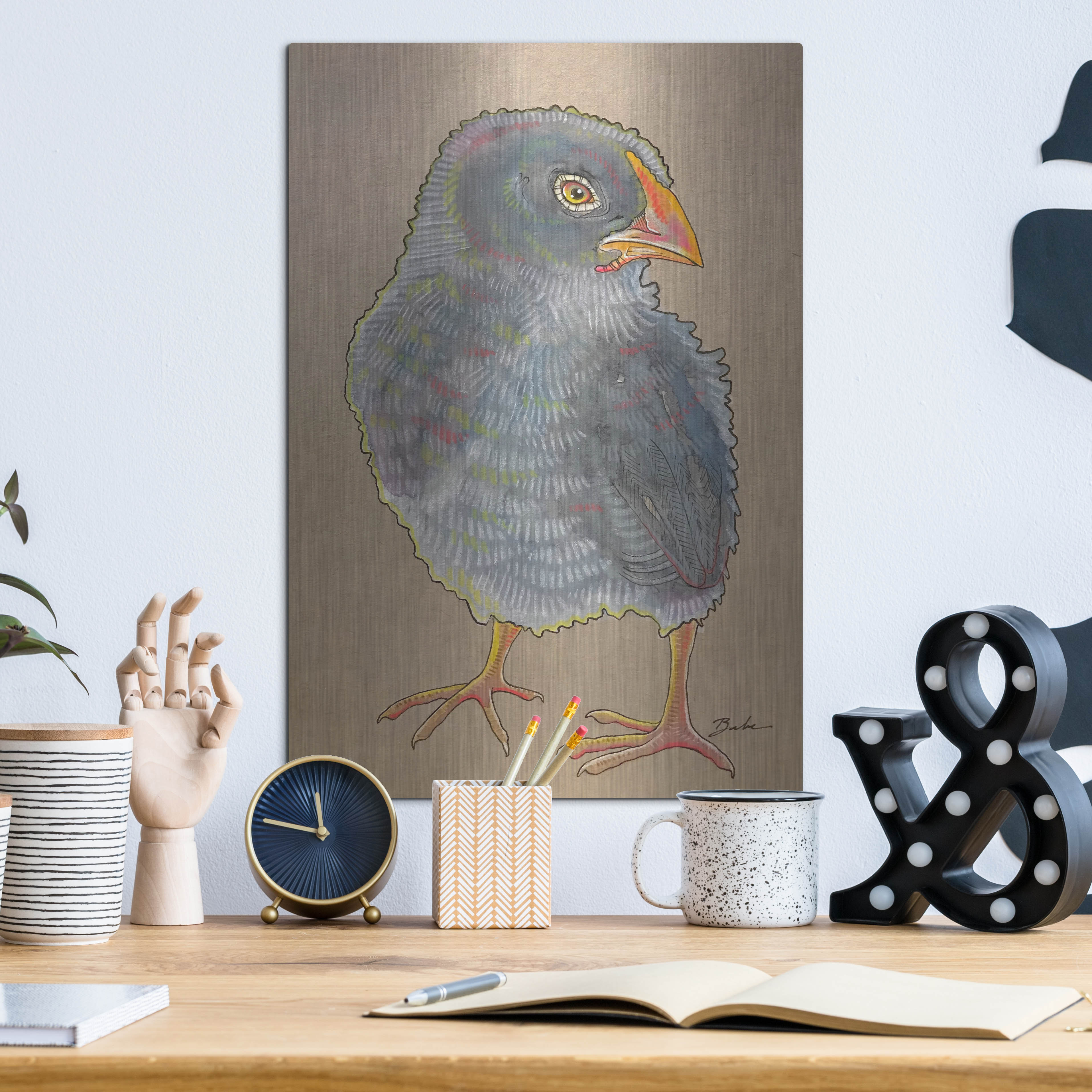 Winston Porter 'Grey Bird' by Bebe Keith Metal Wall Art, 12" x 16 ...