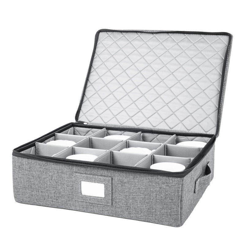 VEROSAL China Storage Containers: Hard Shell Cases with Felt Plate ...