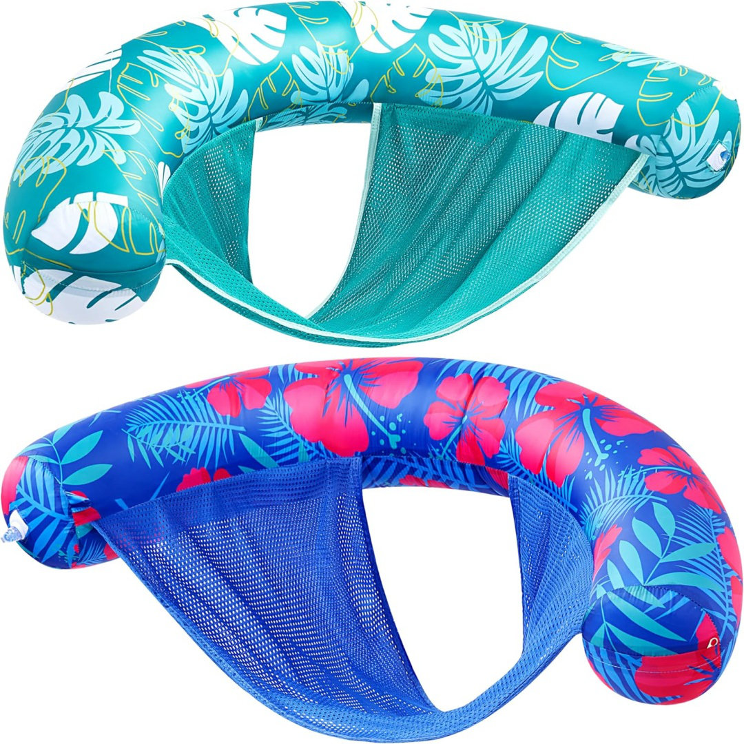 DESIGN SHOP BY SHELL Pool Floats Adult, 2 Pack Inflatable Noodle Chair ...